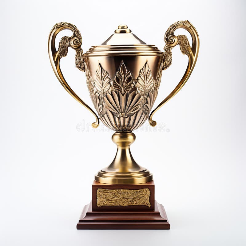 Golden trophy stock illustration. Illustration of achievement - 291283228