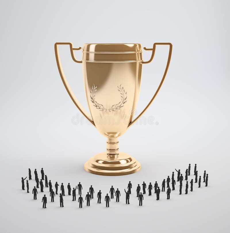Golden trophy cup stock illustration. Illustration of gold - 41058237