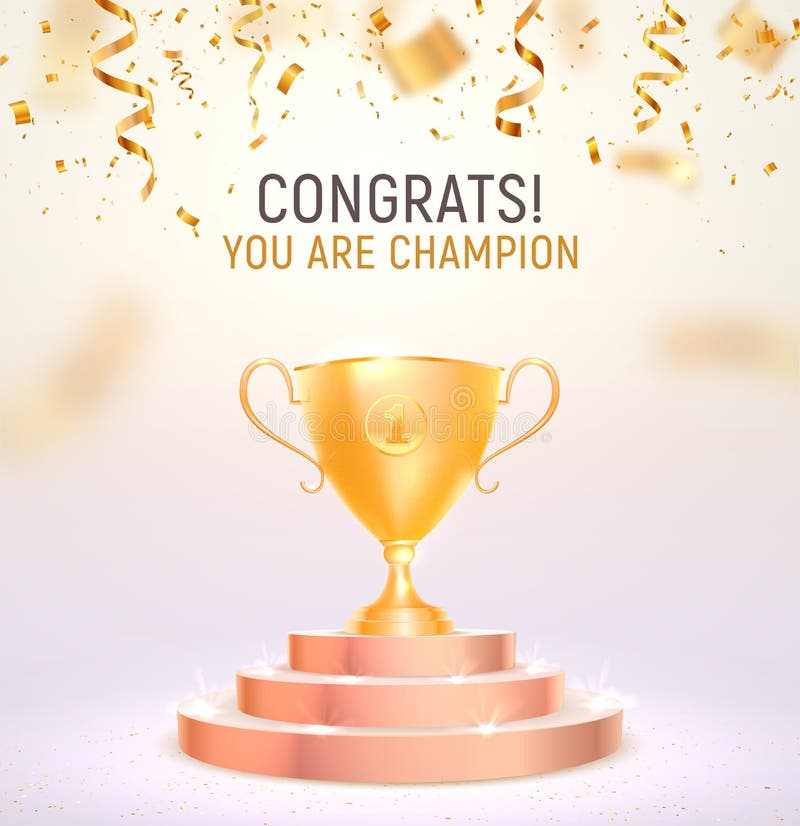 First Place Competition Vector Illustration. Template of Victory in the ...