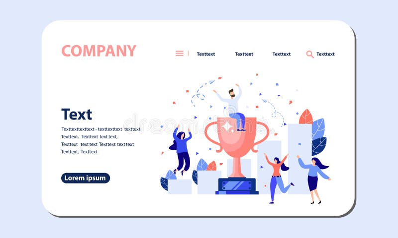 Golden Trophy Cup, Symbol of Victory, Team Celebrating Victory. Modern ...