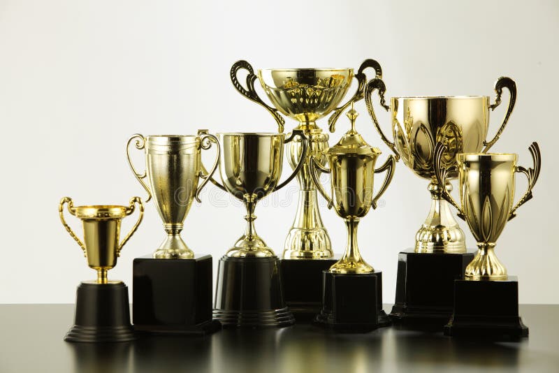 Golden trophy stock image. Image of ideas, shiny, trophy - 84073069
