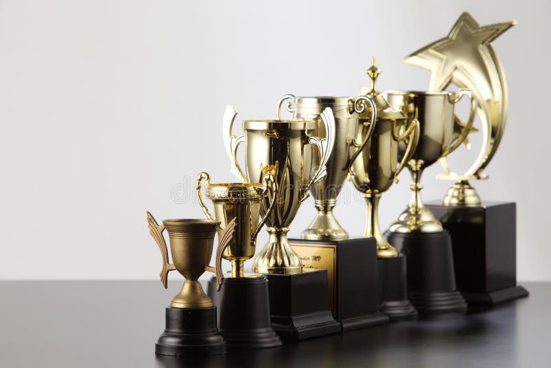 Golden trophy stock image. Image of transparent, metallic - 84077197