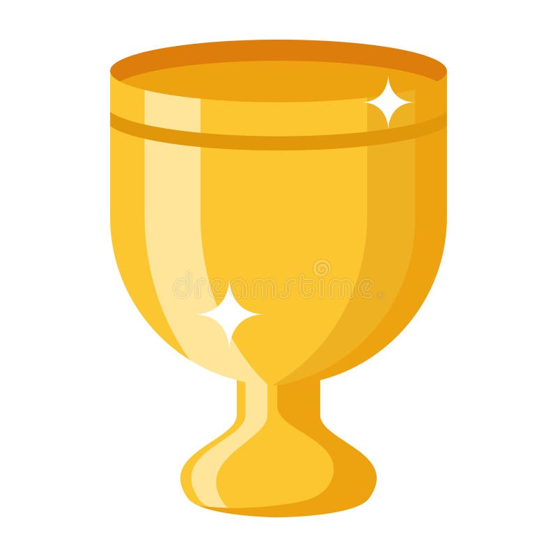 Golden trophy icon stock illustration. Illustration of shiny - 358649143