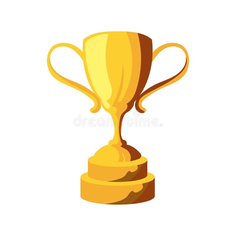 Golden trophy illustration stock vector. Illustration of winner - 273101052
