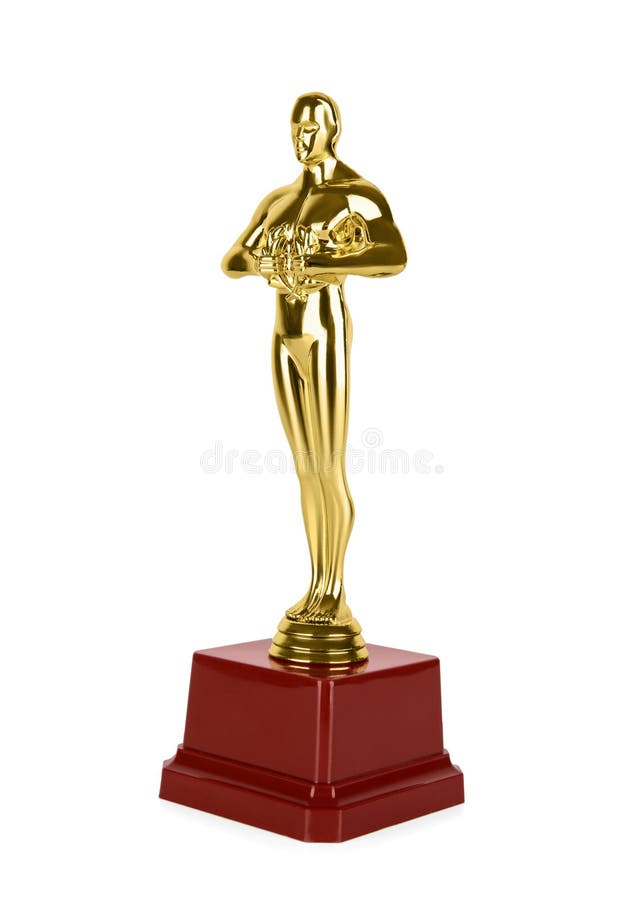Golden Trophy Shape Human Figure Isolated White Stock Photos - Free ...