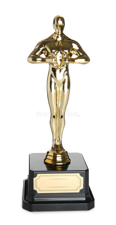 Golden Trophy Shape Human Figure Isolated White Stock Photos - Free ...