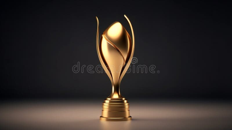 Golden Trophy for Winner Team Stock Illustration - Illustration of ...