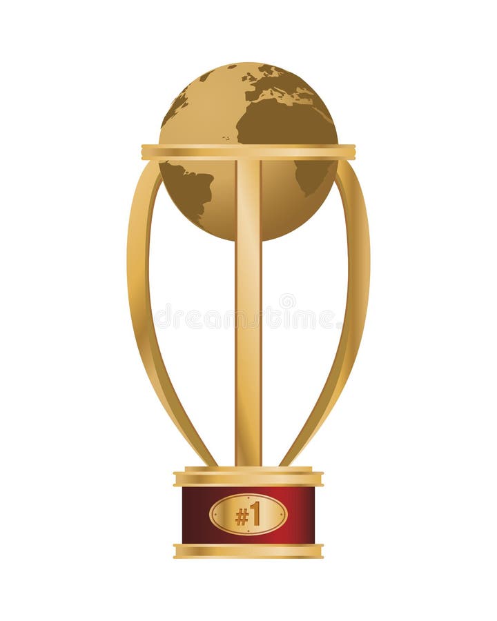 Trophy World Cup Illustration Hand Drawn Stock Vector - Illustration of ...