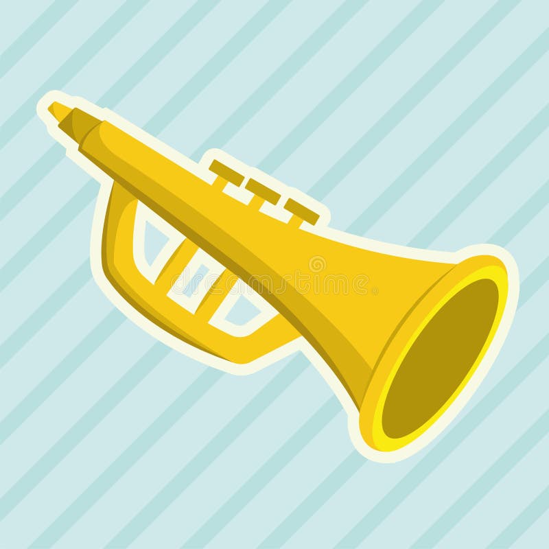 Golden Trumpet Graphic. Vector Stock Vector - Illustration of solo ...