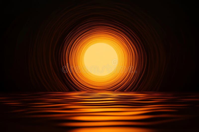 Golden Tunnel of Light, Radiance and Hope Stock Illustration ...