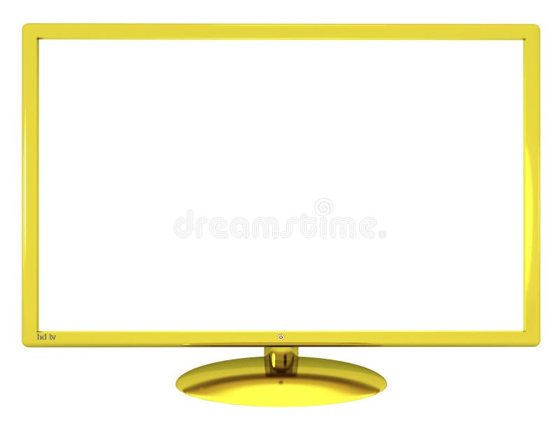 Golden TV stock illustration. Illustration of display - 15223973