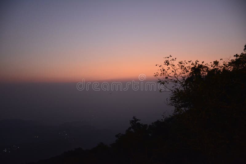 Golden Twilight: a Mesmerizing Sunset S Afterglow Stock Image - Image ...