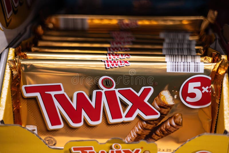 Golden Twix Bars Packed for Snack Lovers - FRANKFURT, GERMANY - MARCH ...
