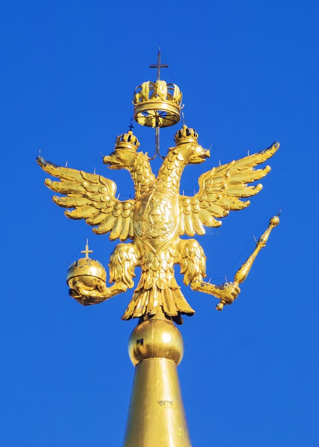 Golden Two-headed Eagle-symbol of Russia Stock Image - Image of ...