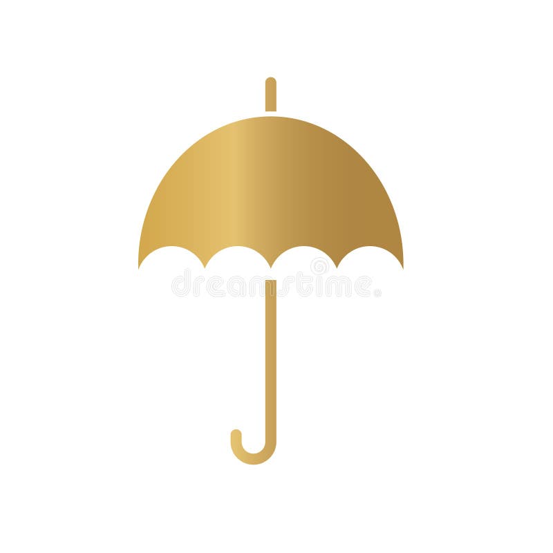 Golden umbrella stock illustration. Illustration of abstract - 12092632