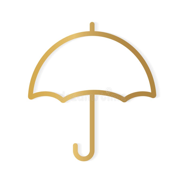 Golden umbrella stock illustration. Illustration of abstract - 12092632