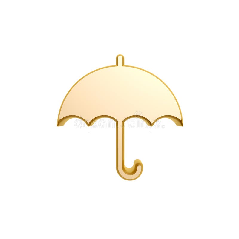 Golden umbrella stock illustration. Illustration of abstract - 12092632