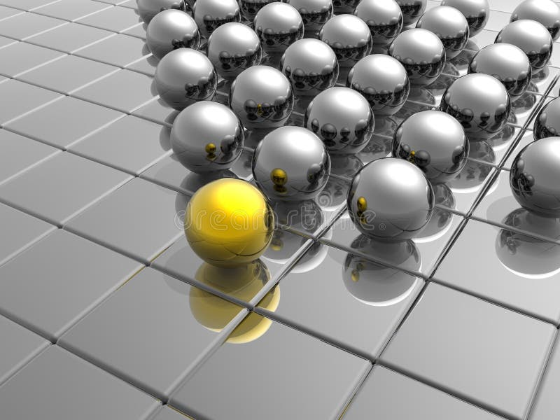 Golden unique sphere stock illustration. Illustration of chief - 7835263