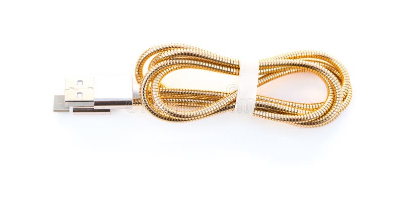 Golden USB Cable Picture. Image: 902104