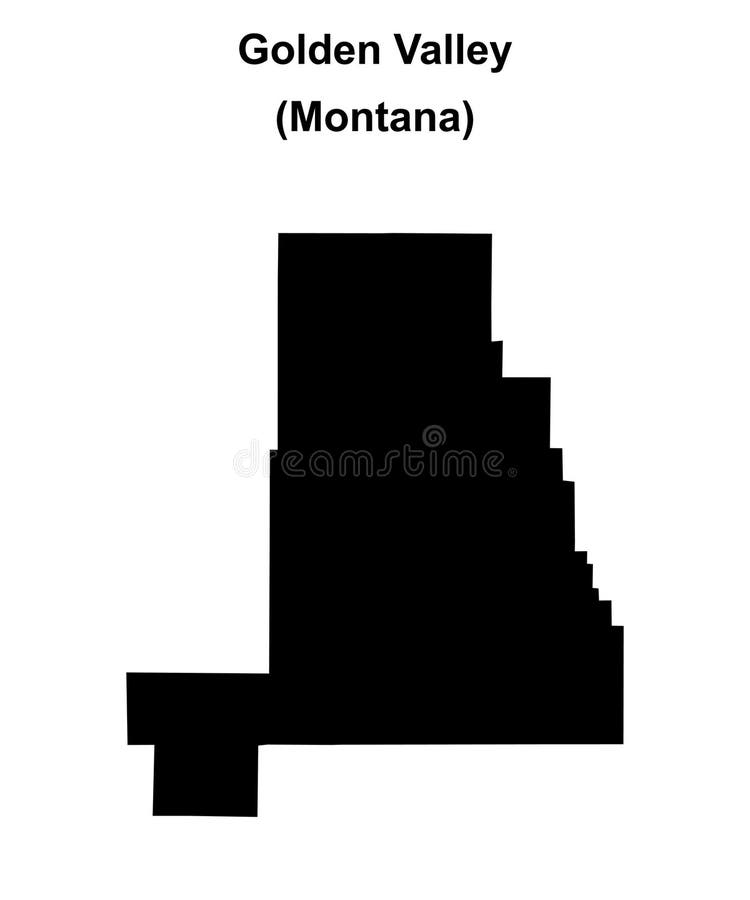 Golden Valley outline map stock illustration. Illustration of boundary ...