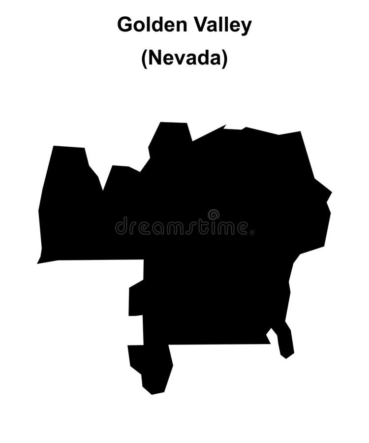 Golden Valley outline map stock illustration. Illustration of detailed ...