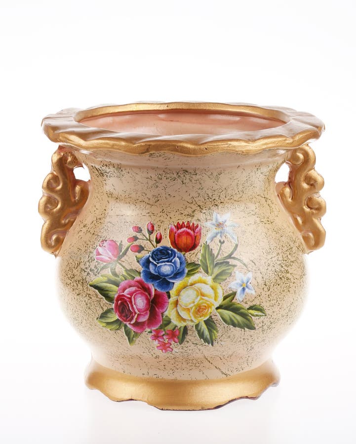 Golden vase stock image. Image of wood, golden, hand - 43481737