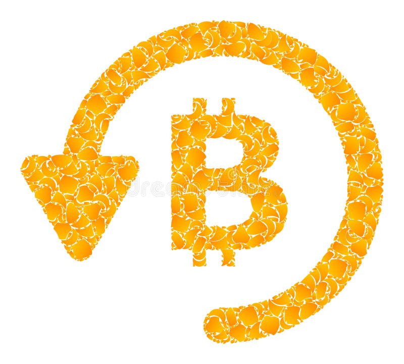 Golden Vector Bitcoin Refund Mosaic Icon Editorial Photo - Illustration ...