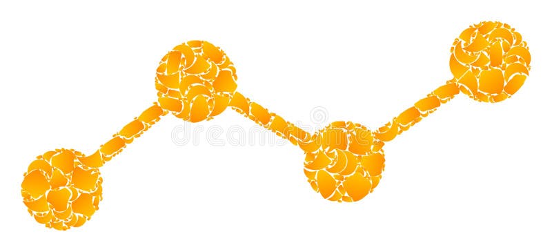 Golden Vector Chart Mosaic Icon Stock Vector - Illustration of collage ...