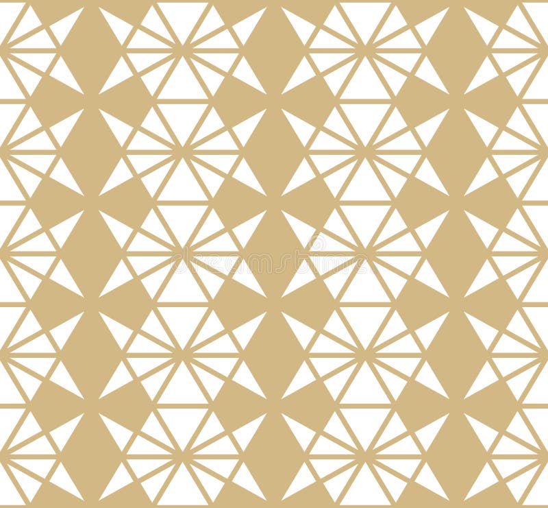 Golden Vector Abstract Geometric Pattern with Triangles, Hexagons, Grid ...