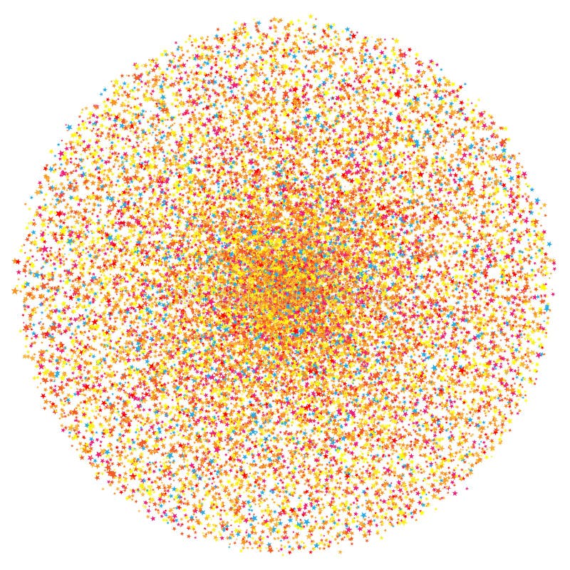 Golden Vector Glitter with Stars Random Colors and Sizes Stock Vector ...