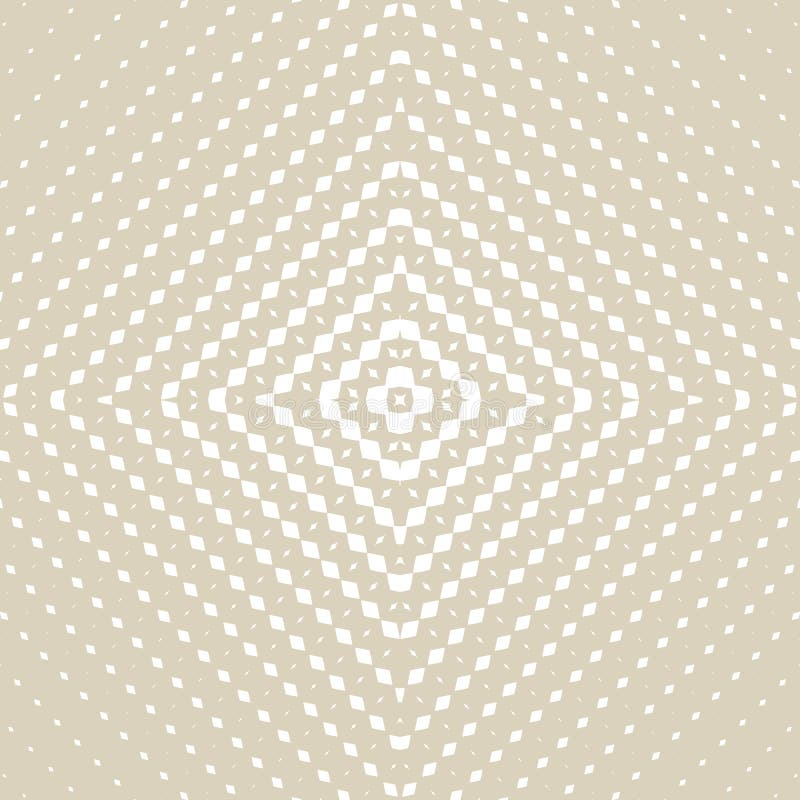 Golden Vector Halftone Seamless Pattern. Radial Gradient with Square ...