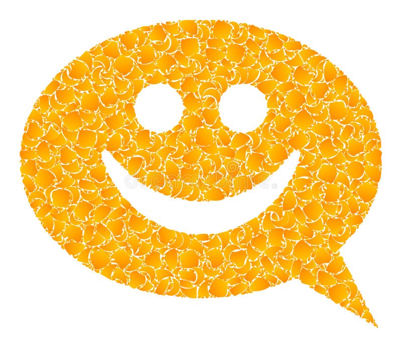 Golden Vector Happy Message Mosaic Icon Stock Vector - Illustration of ...