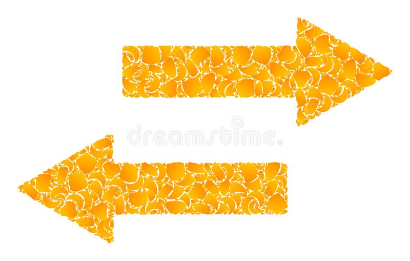 Golden Vector Horizontal Exchange Arrows Mosaic Icon Stock Vector ...