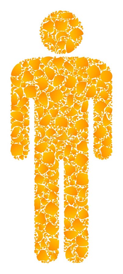 Golden Vector Man Figure Mosaic Icon Stock Vector - Illustration of ...
