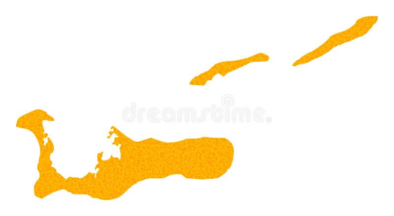 Golden Vector Map of Cayman Islands Stock Vector - Illustration of ...
