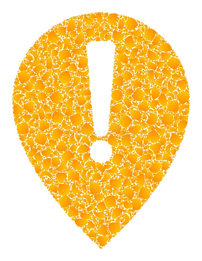 Golden Vector Notice Map Pointer Mosaic Icon Stock Vector ...