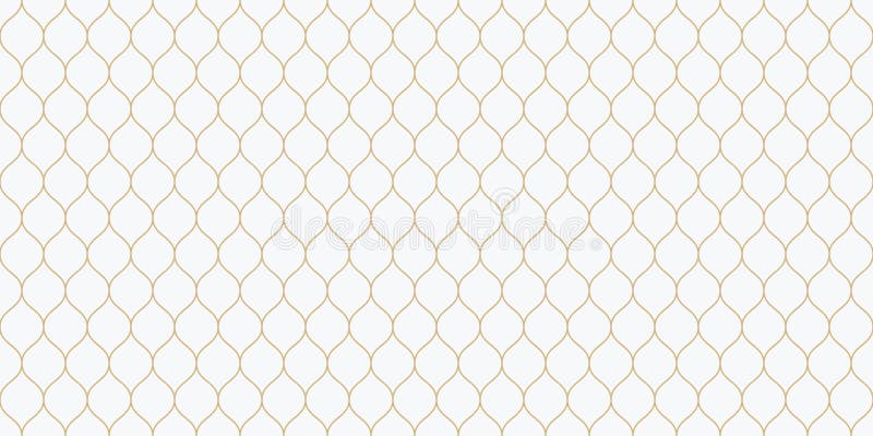Golden Vector Seamless Pattern. Minimal Texture of Mesh, Fishnet, Lace ...