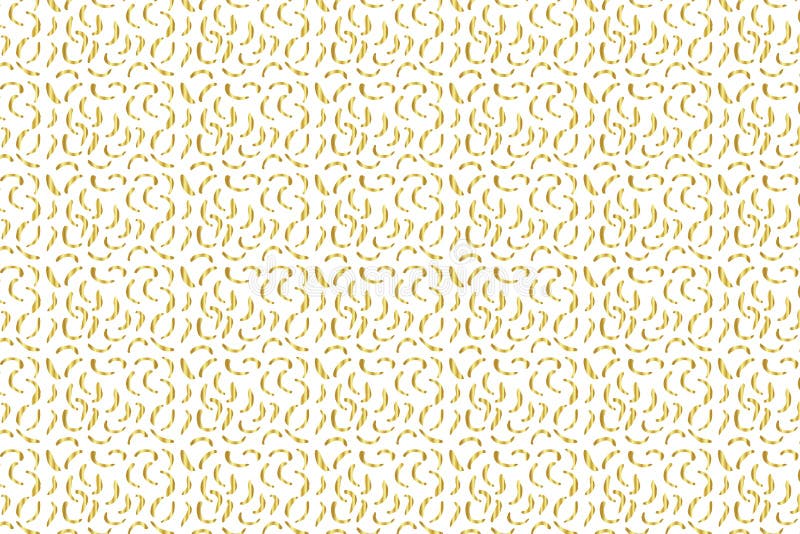 Golden Vector Hand Drawn Pattern Stock Illustration - Illustration of ...
