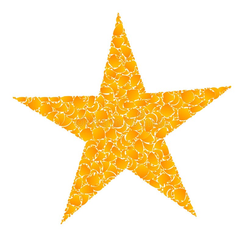 Golden Vector Star Mosaic Icon Stock Vector - Illustration of pattern ...