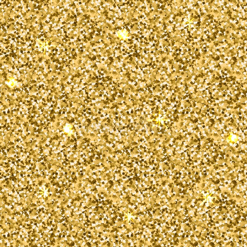Golden Vector Texture. Glitter Seamless Pattern with Metallic Effect ...