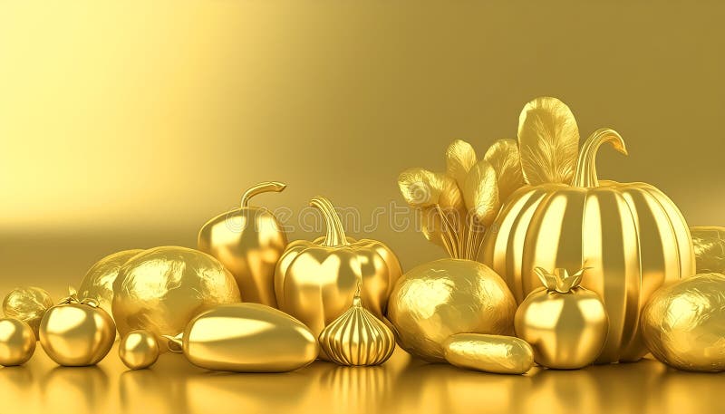 Golden vegetables stock illustration. Illustration of expensive - 323270615