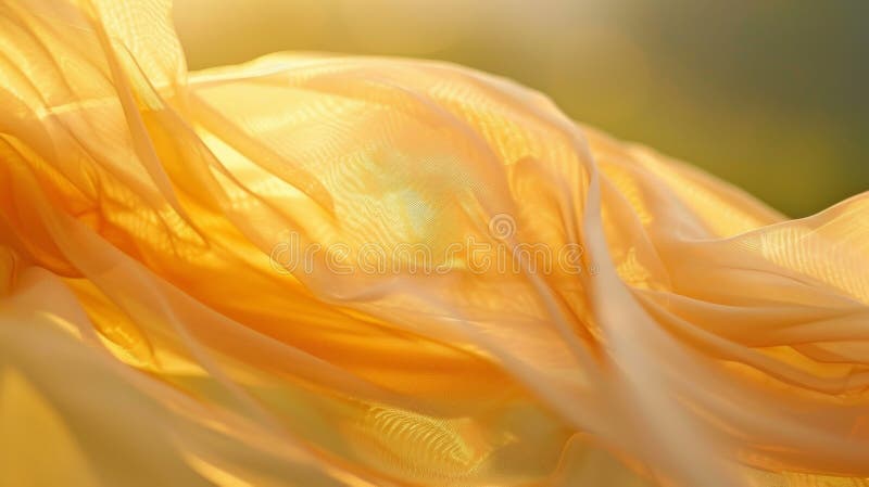 A Golden Veil Blows Dramatically in the Wind Adding an Ethereal Touch ...