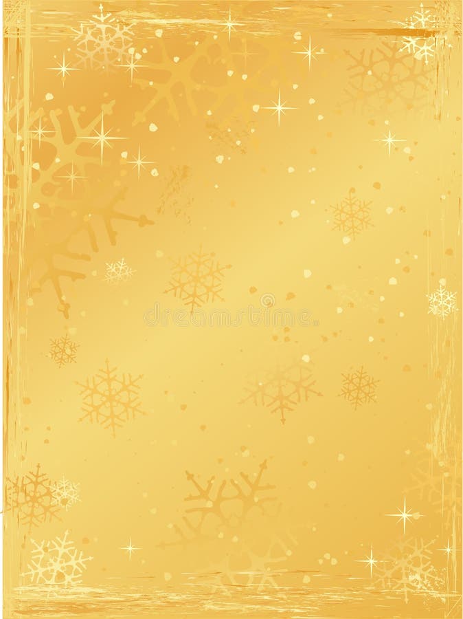 Golden Vertical Grunge Christmas Background Stock Vector - Illustration ...