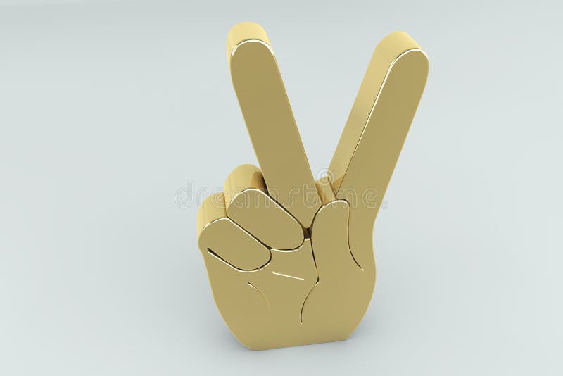 Golden Victory Hand Sign Picture. Image: 16372963