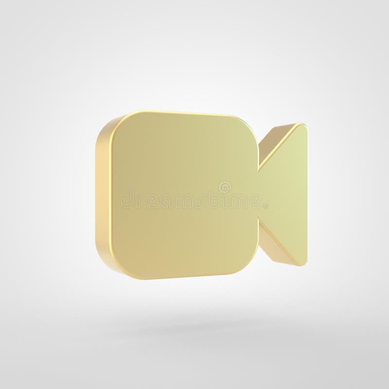 Golden video intercom icon stock vector. Illustration of safety - 188992265