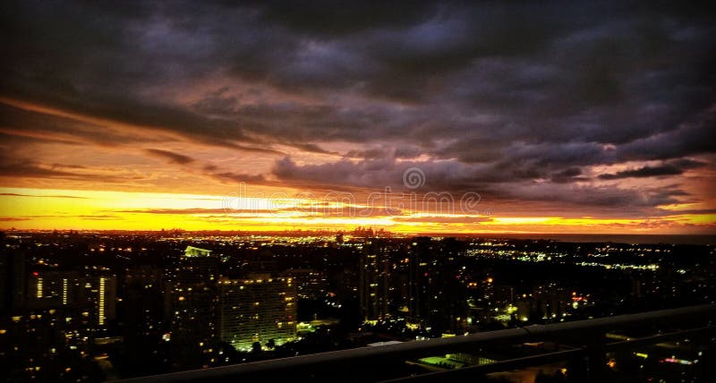 Golden View of the Downtown Stock Image - Image of city, horizon: 162826387