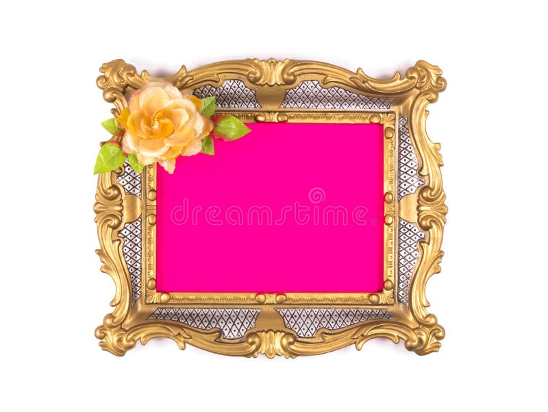 Old, Victorian, Gilded, Decorative Frame on a Green Wall, Baroque Stock ...