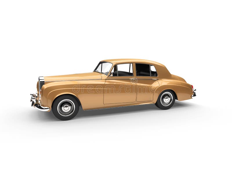 Golden car model stock illustration. Illustration of auto - 2690660