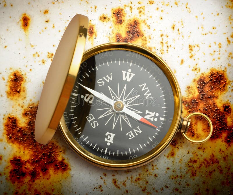 Golden vintage compass stock photo. Image of direction - 30440496