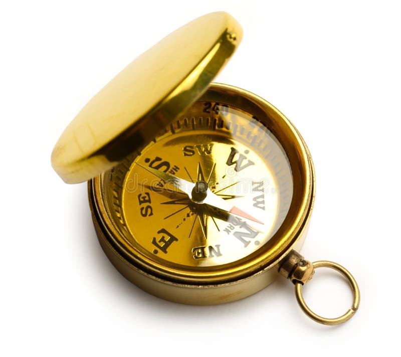 Old style gold compass stock image. Image of columbus - 1723531
